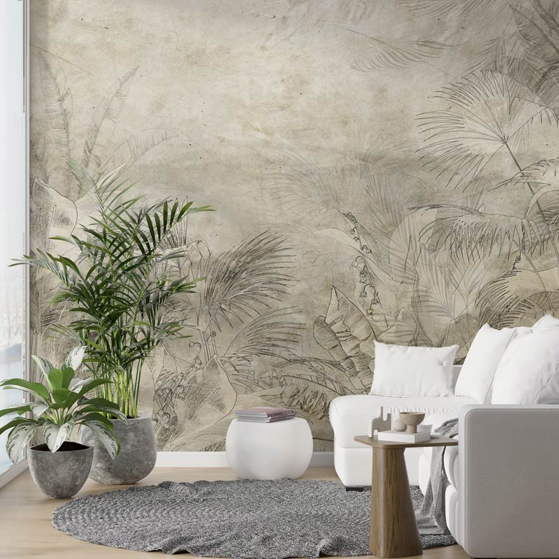 Tapet Premium Jungle & Tropical - Vintage Palm Leaves